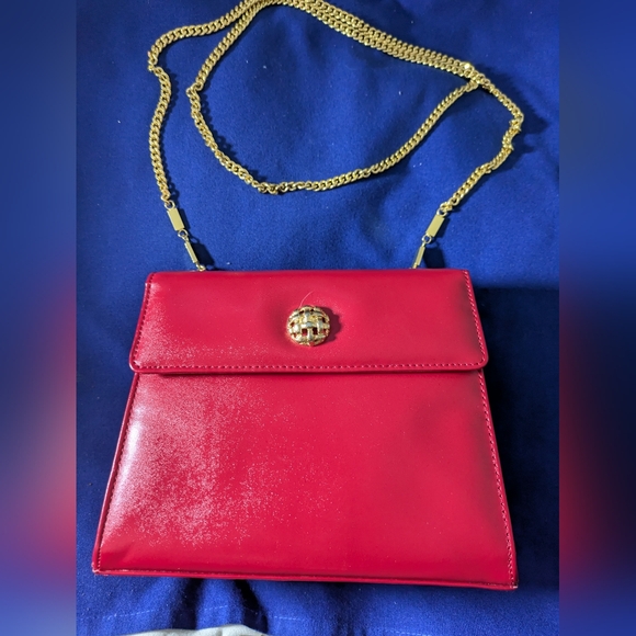 Tribout | Bags | Elegant Red Tribout Vintage Leather Shoulder Bag Only ...